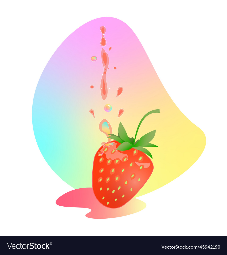 Strawberry drops Royalty Free Vector Image - VectorStock