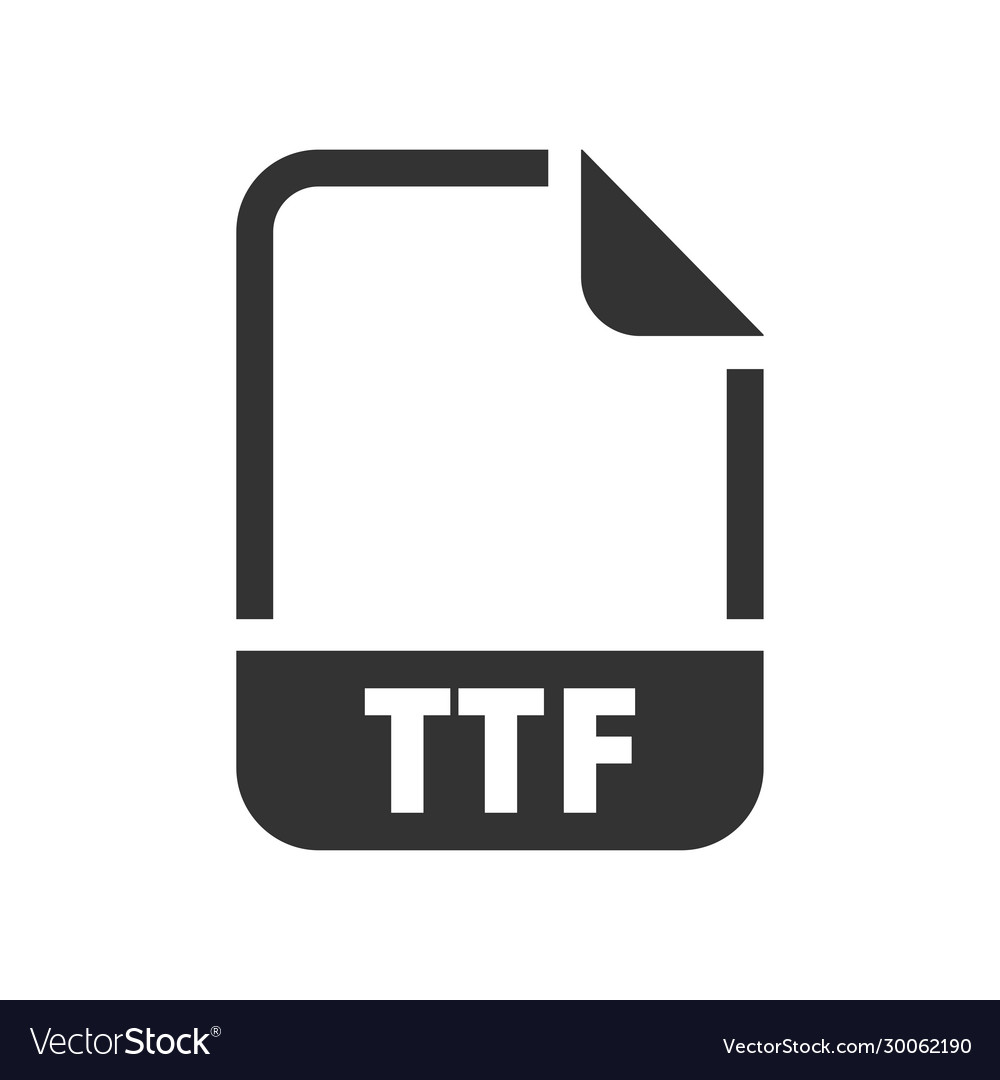 Ttf file format icon Royalty Free Vector Image Ttf file format icon Royalty Free Vector Image