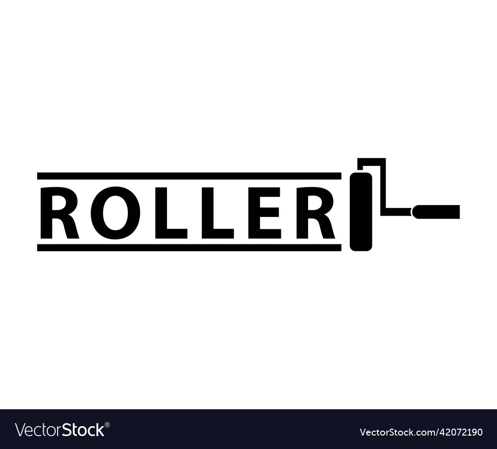 Web paint roller logo Royalty Free Vector Image