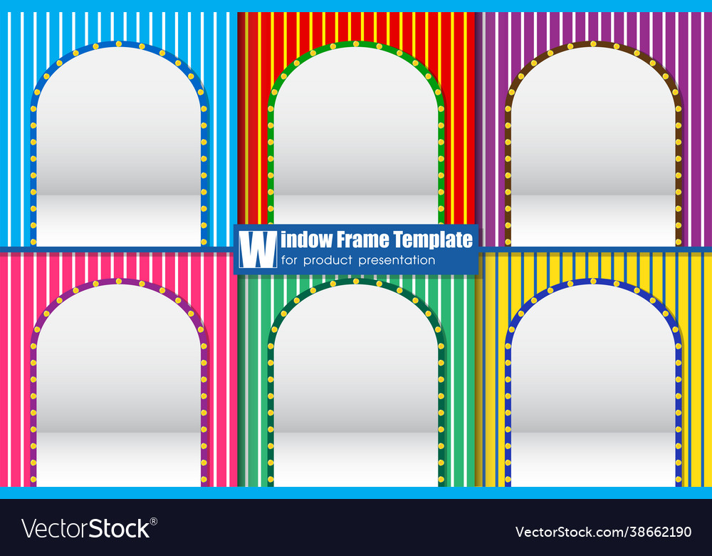 Window frame template for product presentation Vector Image