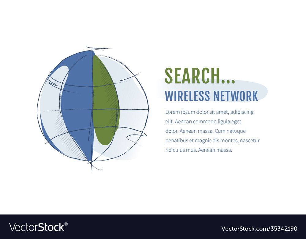 Wireless network global internet Royalty Free Vector Image