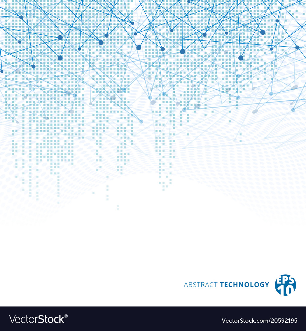 Abstract technology digital data square blue Vector Image