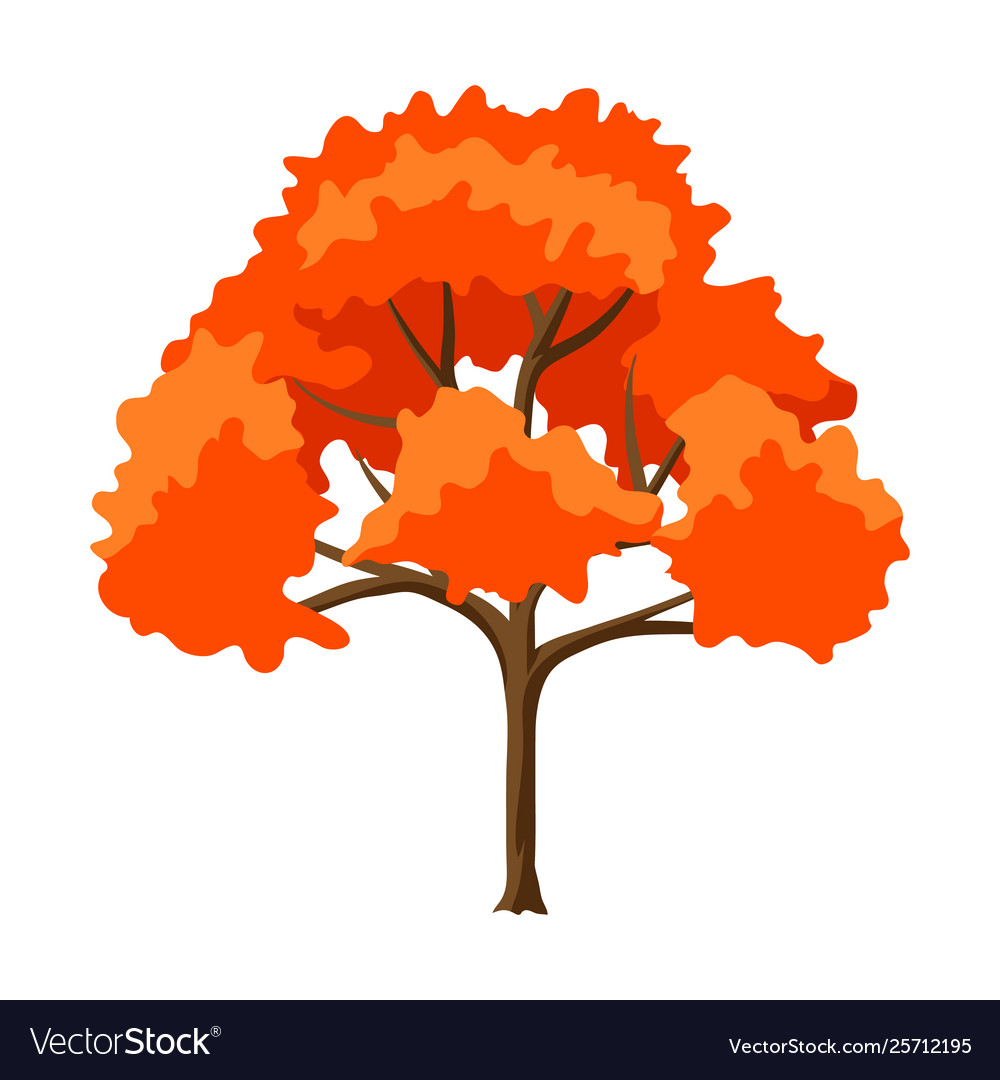 Autumn stylized tree Royalty Free Vector Image