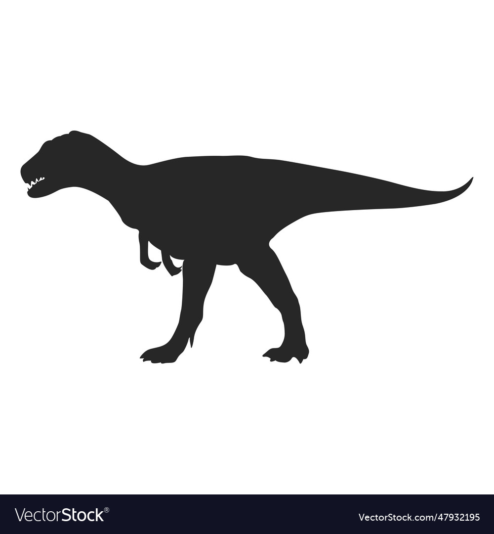 Carnotaurus silhouette Royalty Free Vector Image
