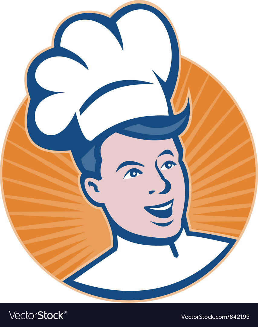 Chef cook baker Royalty Free Vector Image - VectorStock
