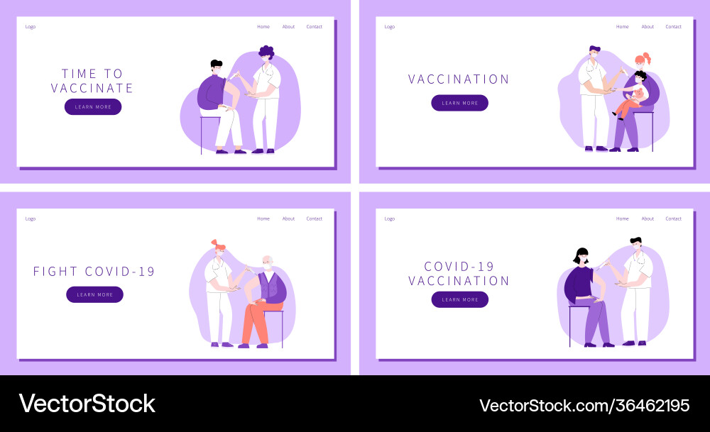 Covid19 19 vaccination time Royalty Free Vector Image