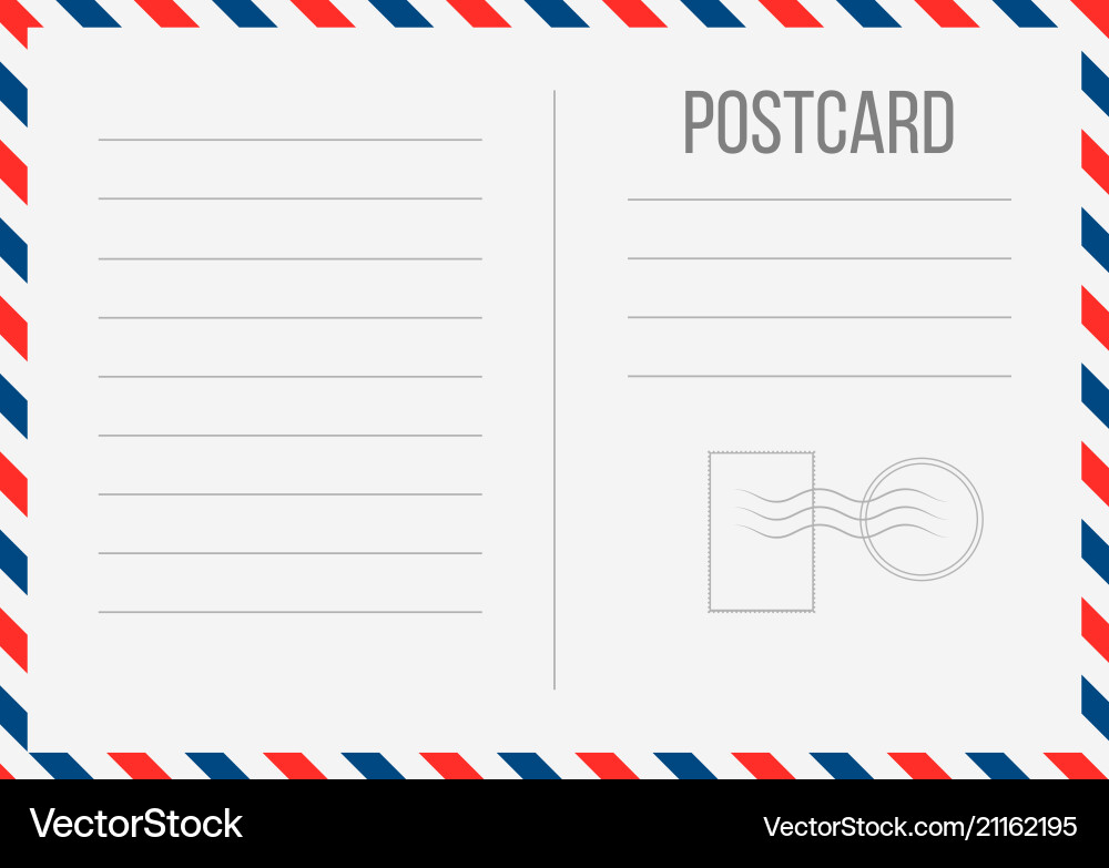 Creative postcard isolated Royalty Free Vector Image