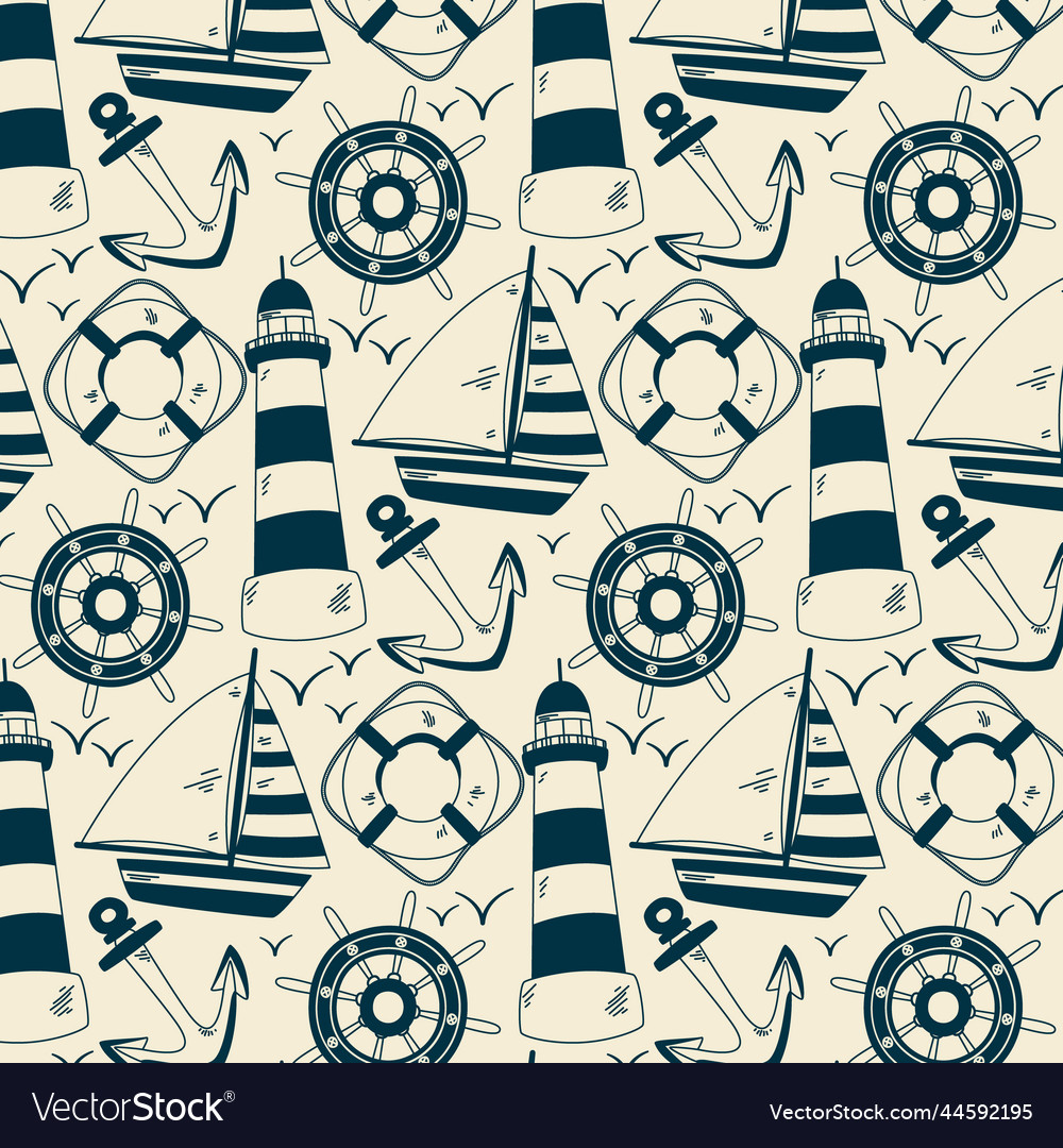 Flat design summer duotone pattern design Vector Image