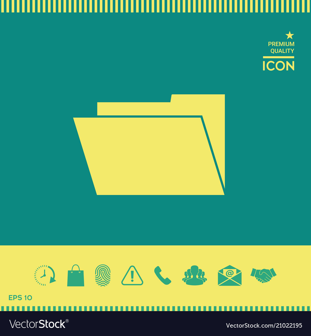 Folder icon symbol Royalty Free Vector Image - VectorStock