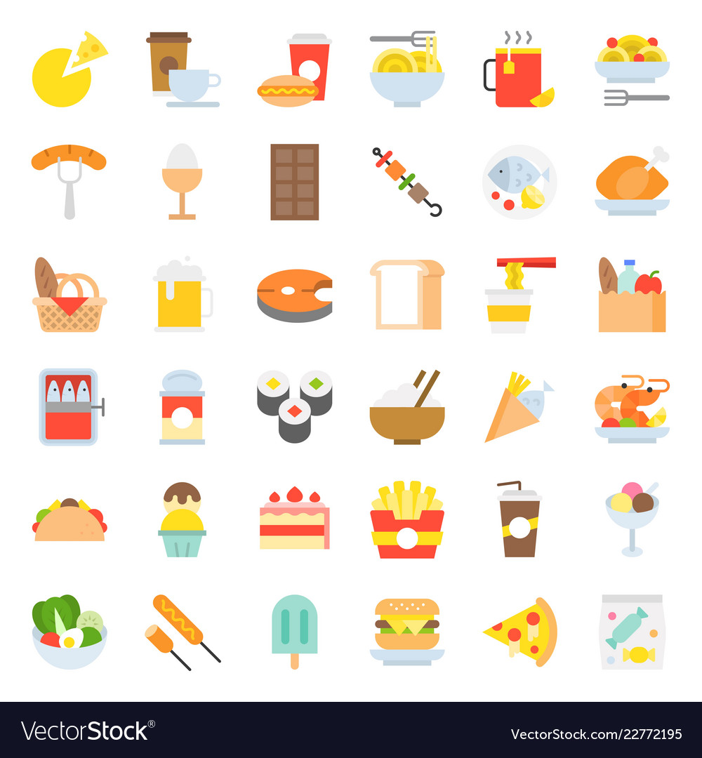 Food and drink icon gastronomy concept flat design