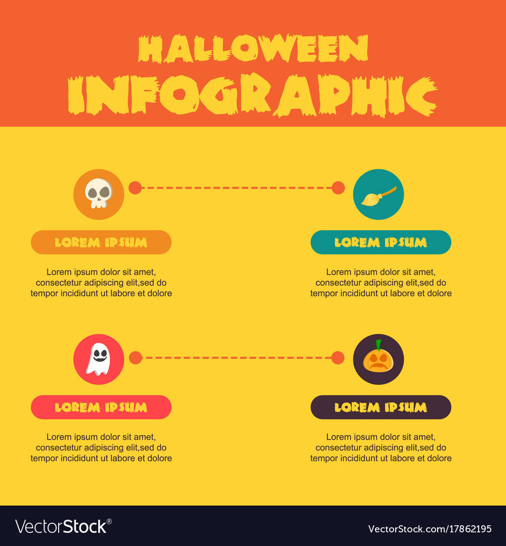 Halloween Infographic Style Design Royalty Free Vector Image