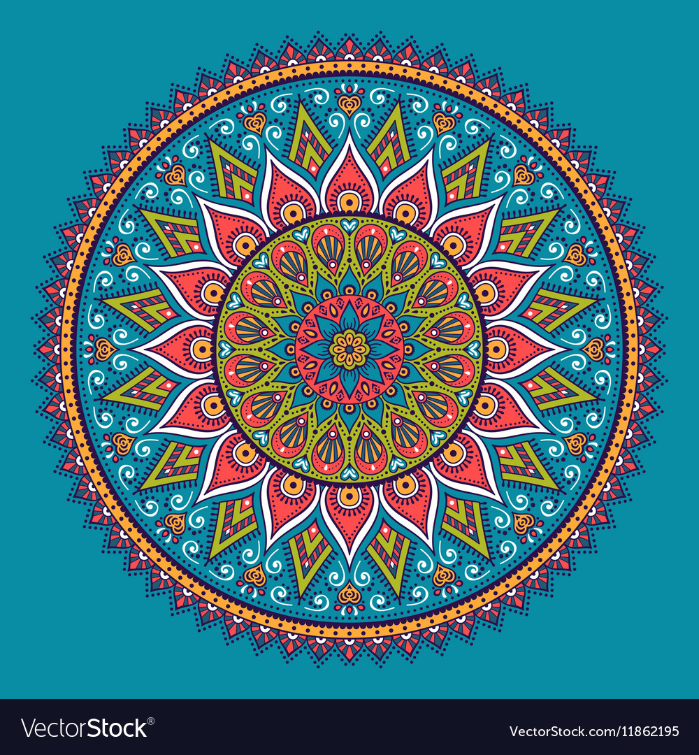 Indian mandala Royalty Free Vector Image - VectorStock