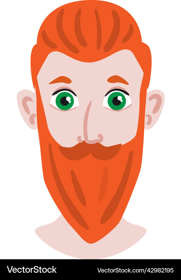 Long beard man composition Royalty Free Vector Image
