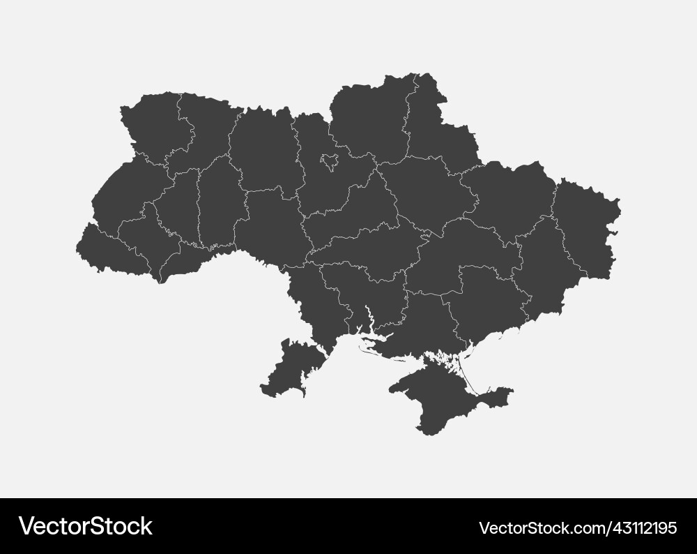 Map country ukraine divided on regions Royalty Free Vector