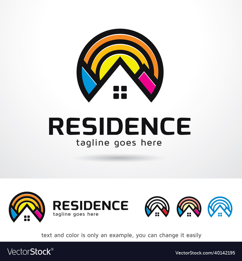Residence logo template Royalty Free Vector Image