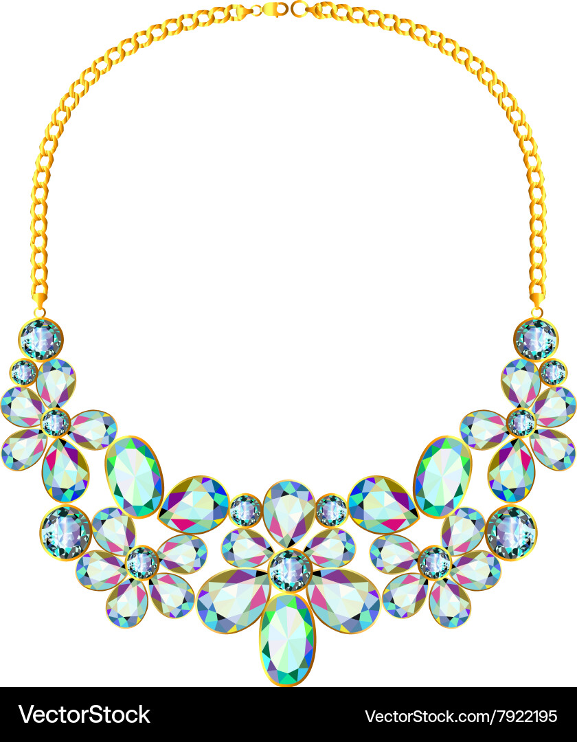 Womans necklace of beads Royalty Free Vector Image
