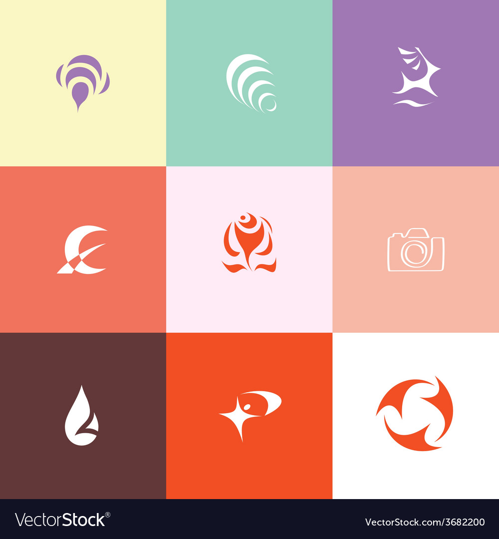 Abstract set Royalty Free Vector Image - VectorStock