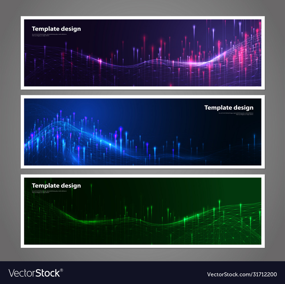 Abstract technology data visualization background Vector Image