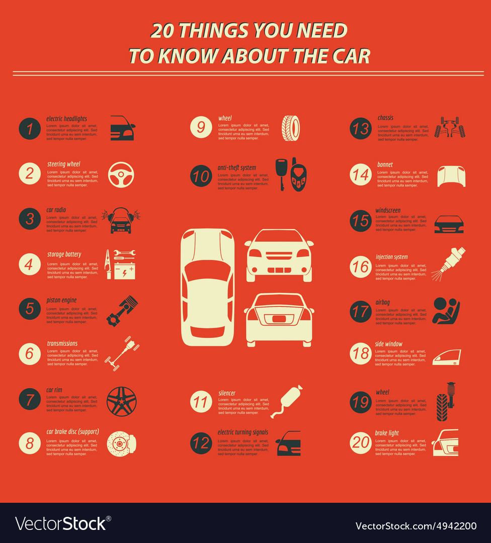 Car service repair infographics Royalty Free Vector Image