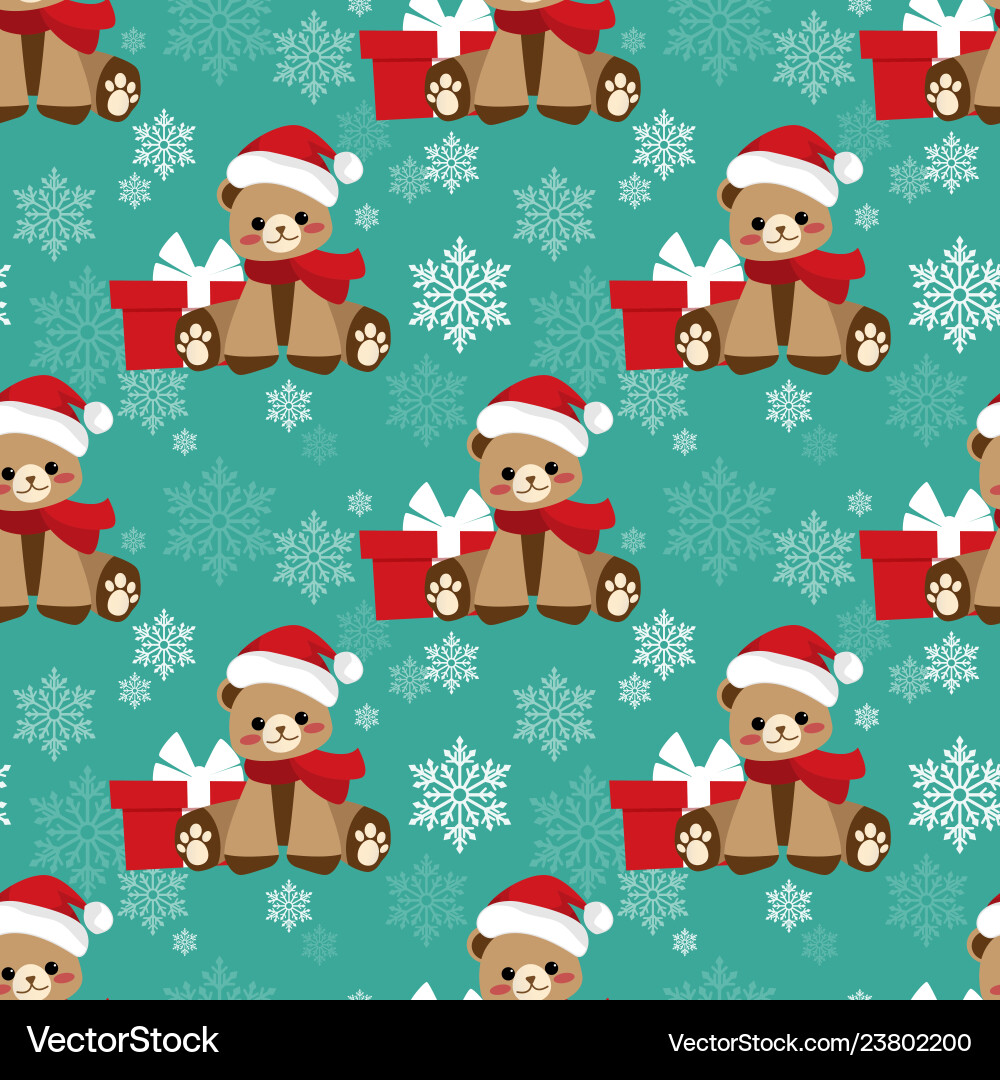 Christmas holiday season seamless pattern Vector Image