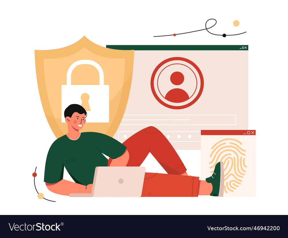 Data protection concept Royalty Free Vector Image
