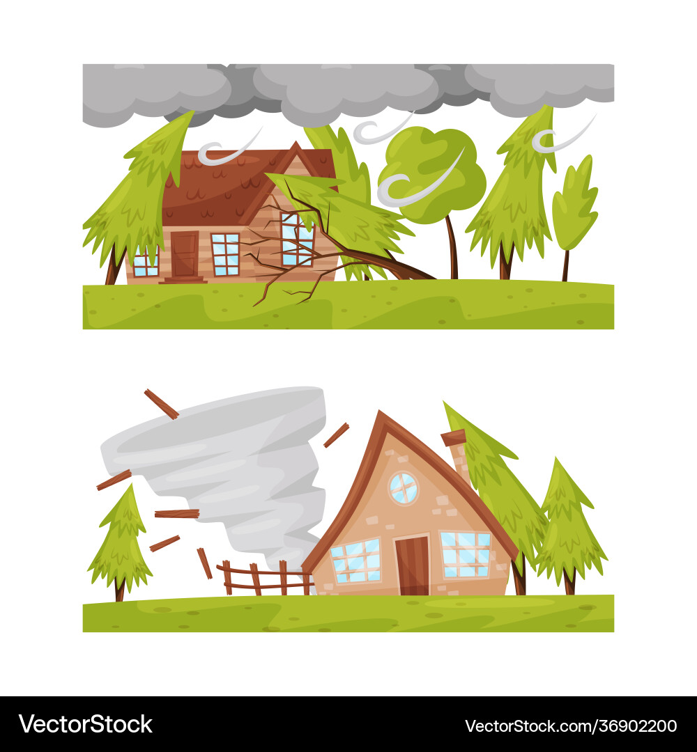 Destructive weather condition and natural Vector Image