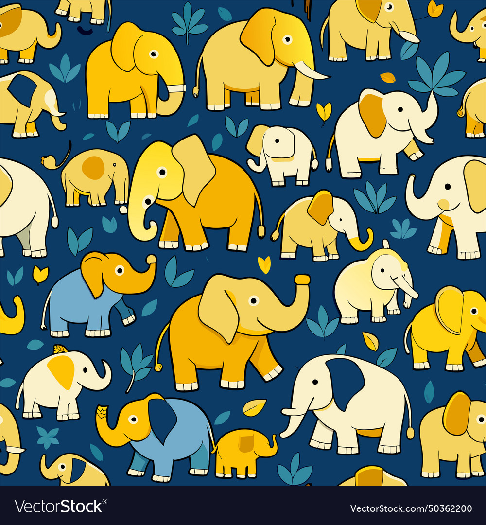 Elephant pattern design Royalty Free Vector Image
