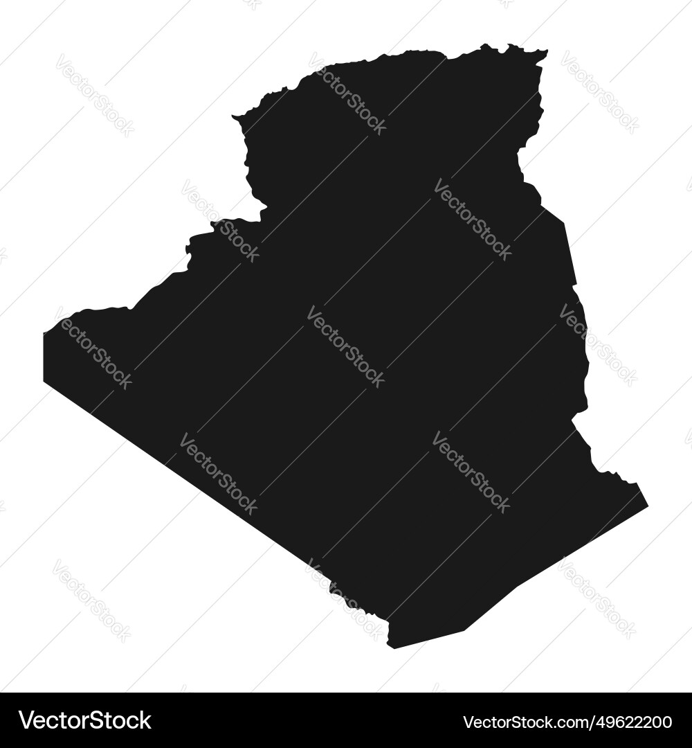 Highly detailed algeria map with borders isolated Vector Image