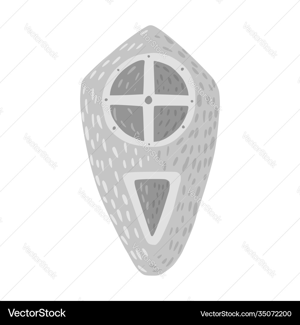 Long shield isolated on white background cartoon Vector Image