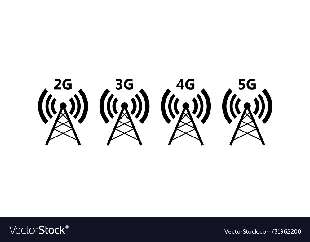 Network coverage level symbol 2 network level on Vector Image