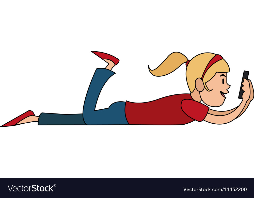 Person using phone icon image Royalty Free Vector Image