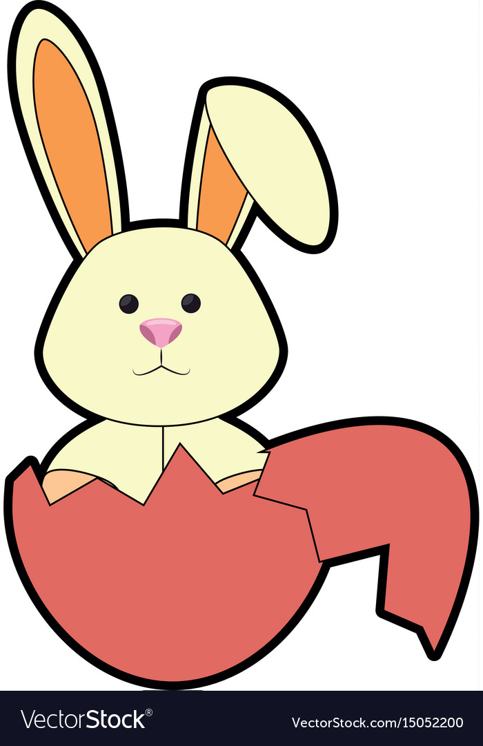 Rabbit egg easter Royalty Free Vector Image - VectorStock