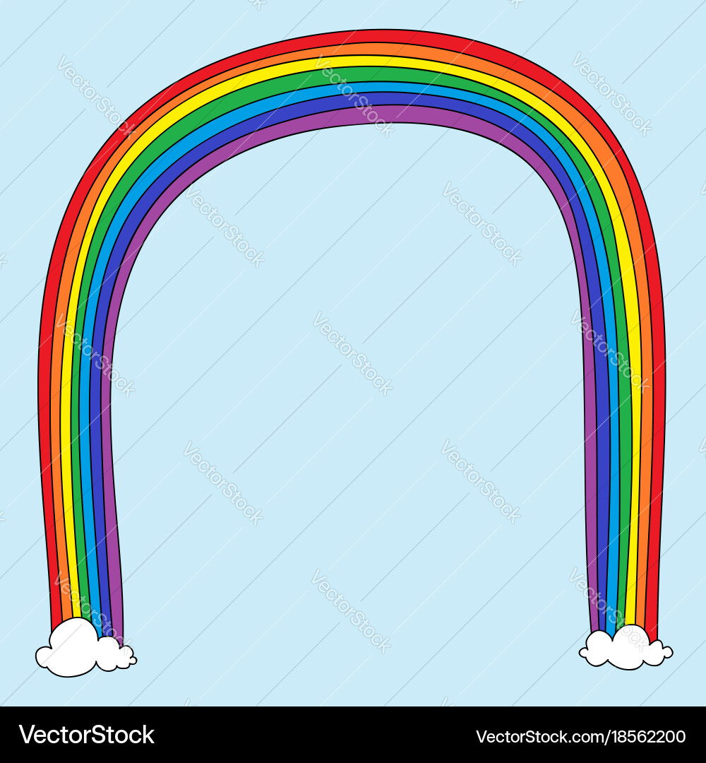 Rainbow doodle Royalty Free Vector Image - VectorStock