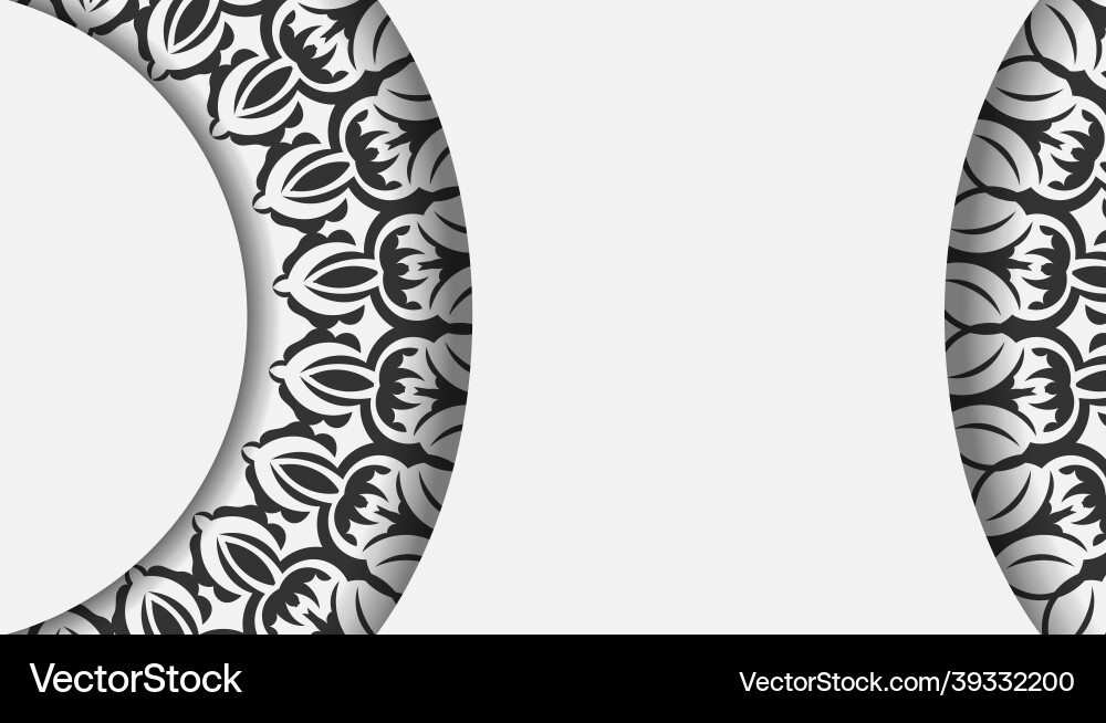 Ready-to-print postcard design white colors Vector Image