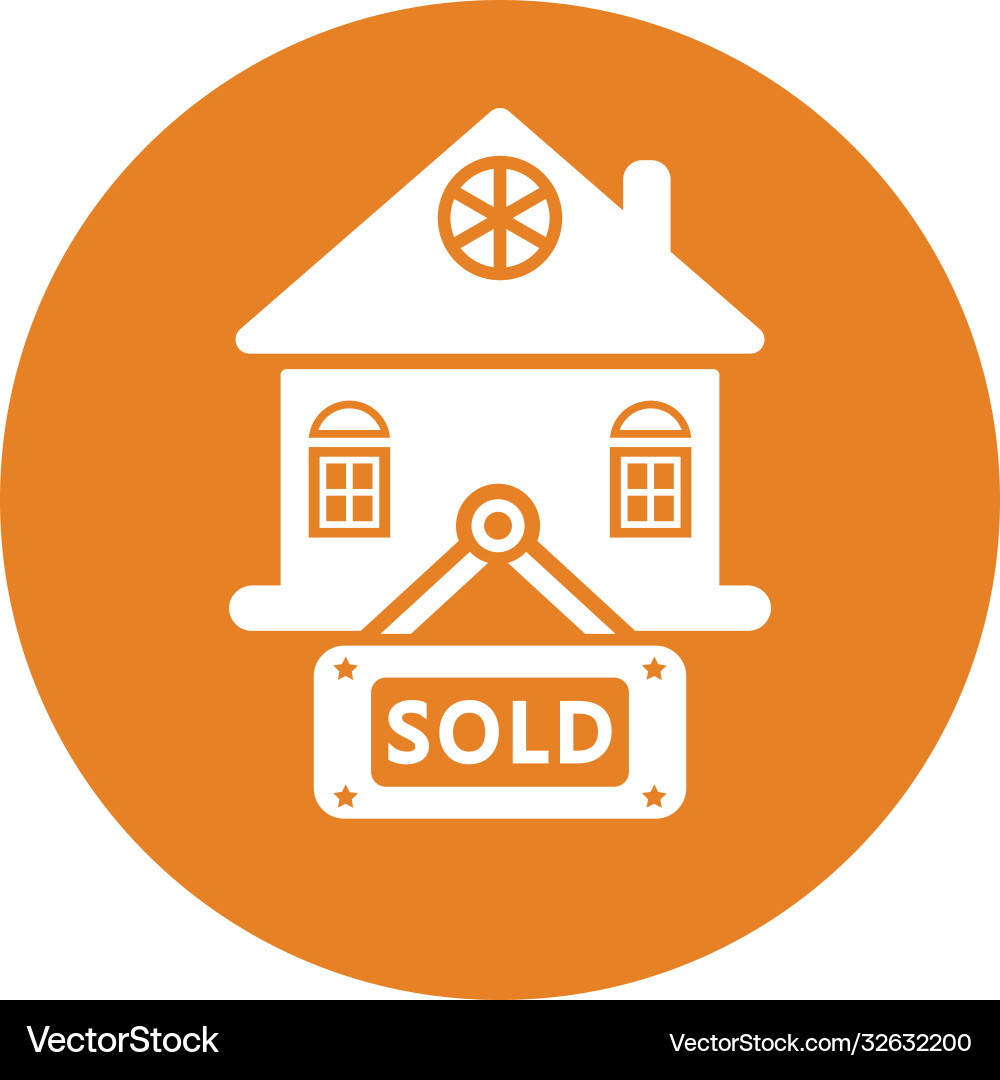 Real estate sold symbol icon design Royalty Free Vector