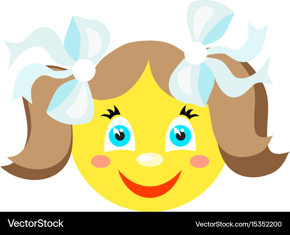 Smiley smiles girl Royalty Free Vector Image - VectorStock