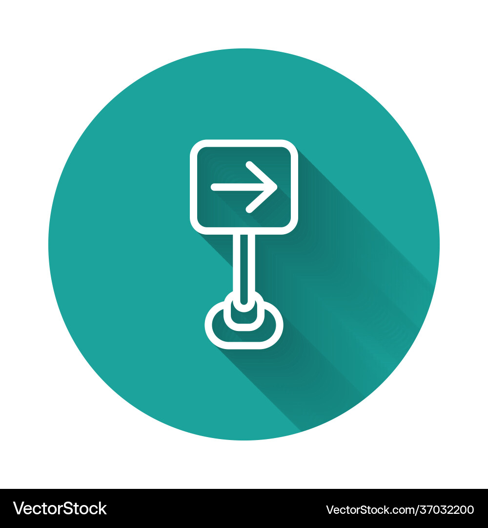 White line traffic sign turn right warning Vector Image