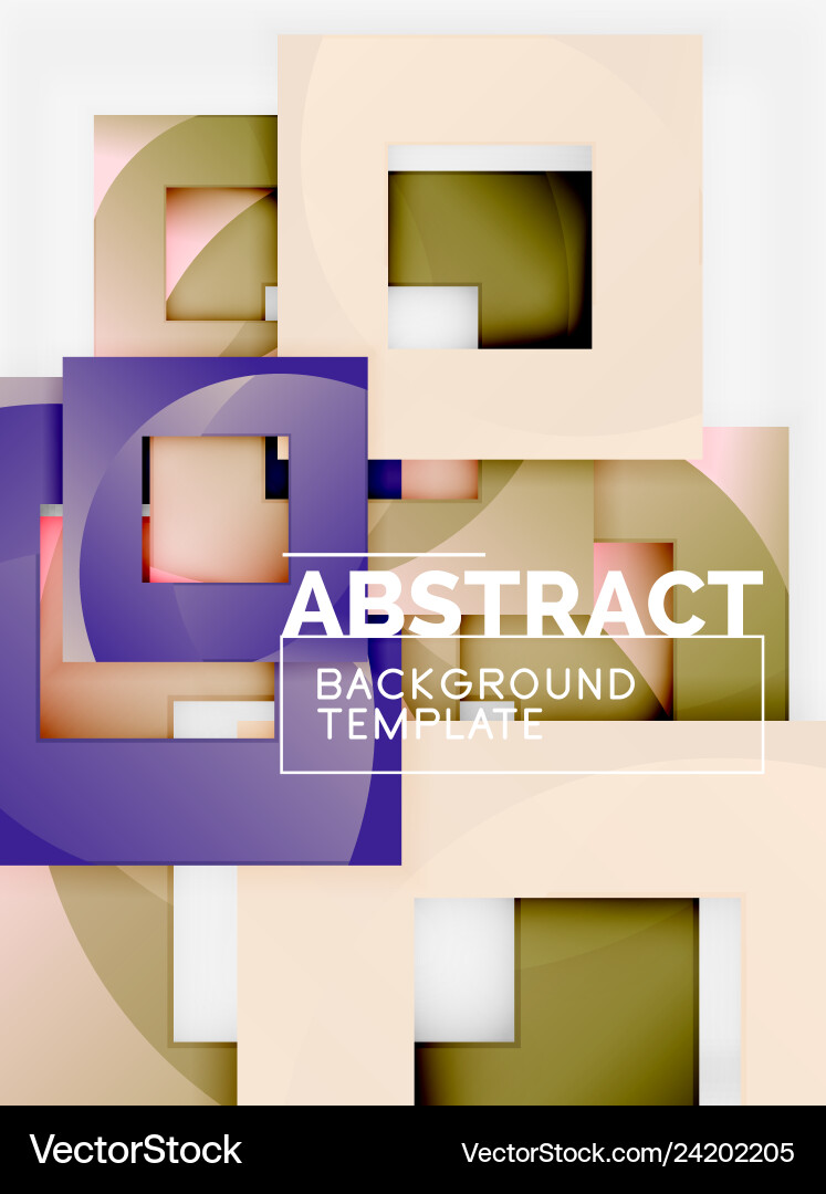 Background abstract squares geometric minimal Vector Image