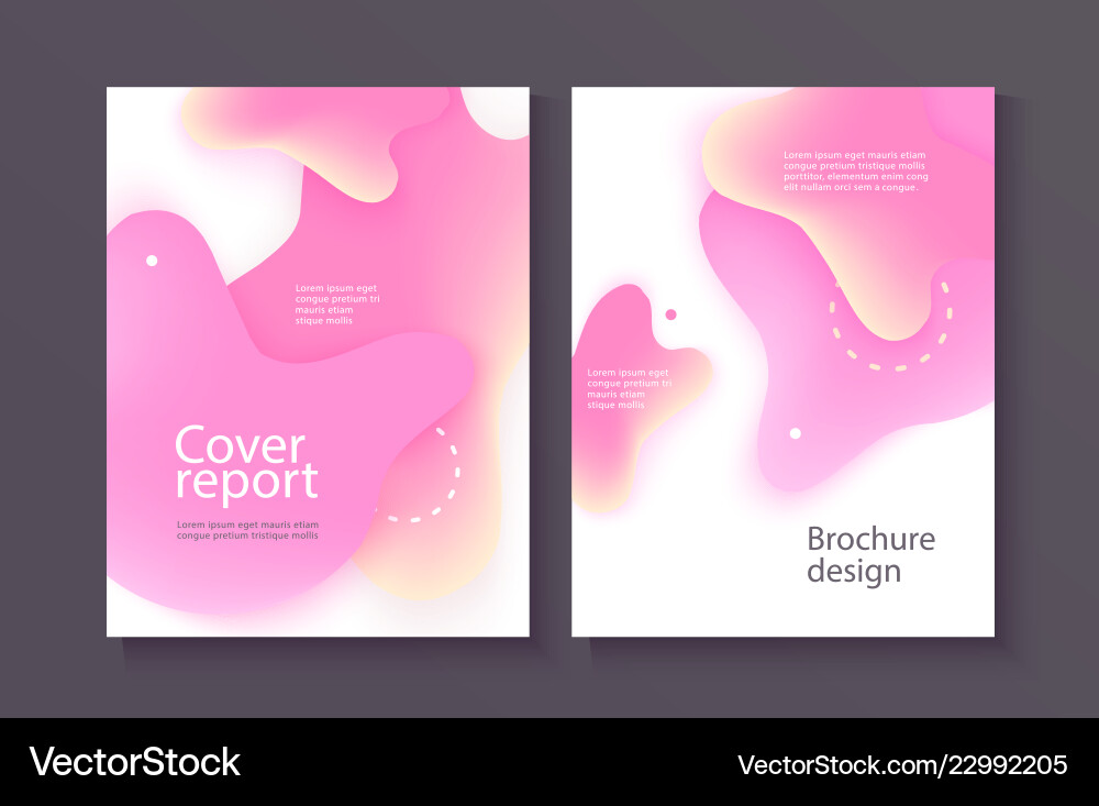 Business poster template with pink gradient liquid