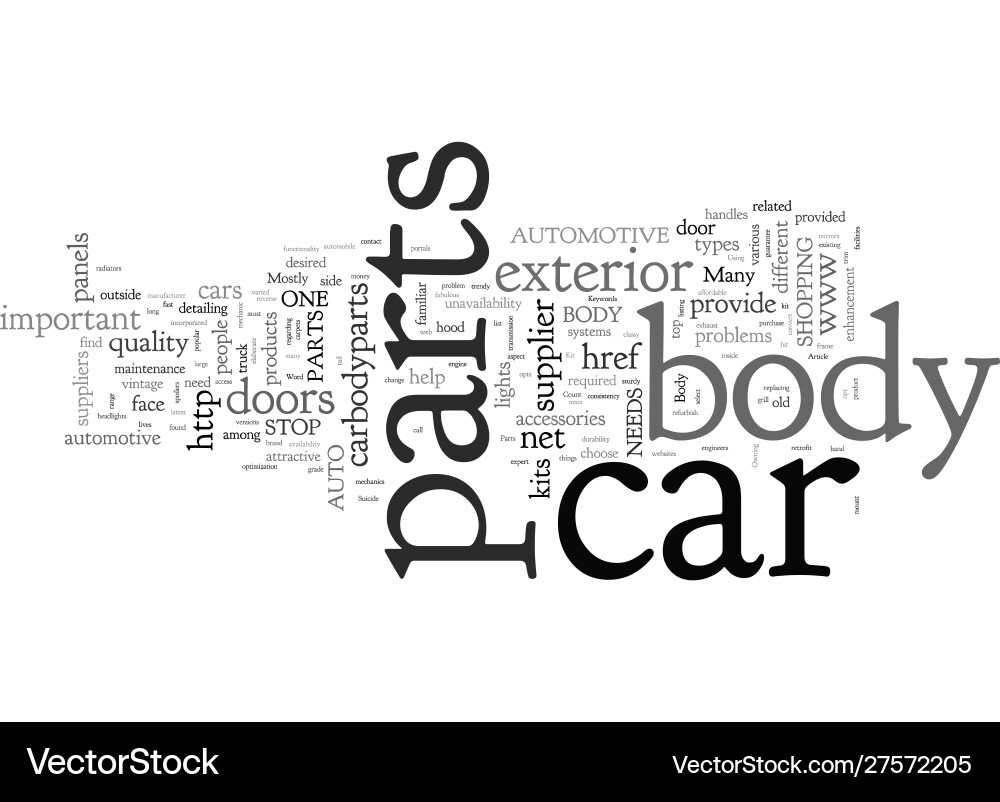 Car body parts Royalty Free Vector Image - VectorStock
