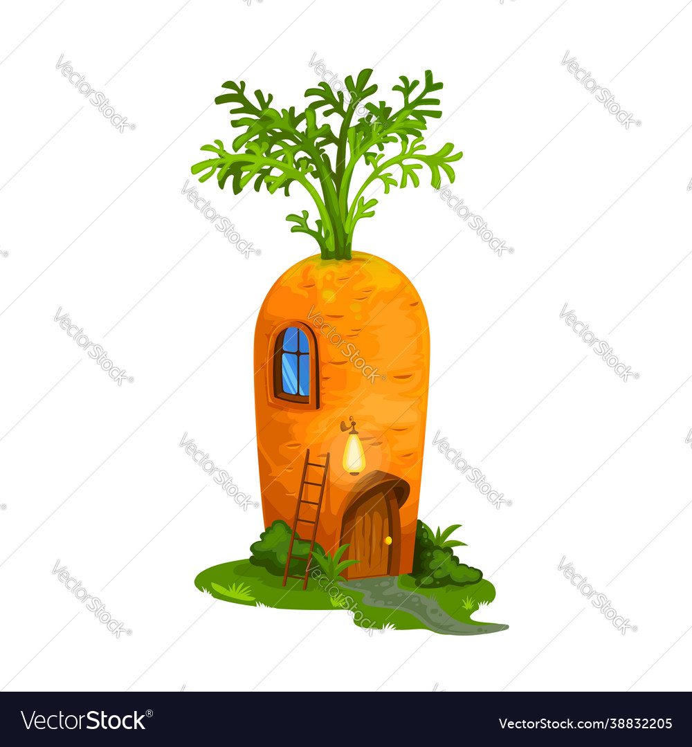 Carrot House Dwarf Or Gnome Fairy Tale Hut Vector Image