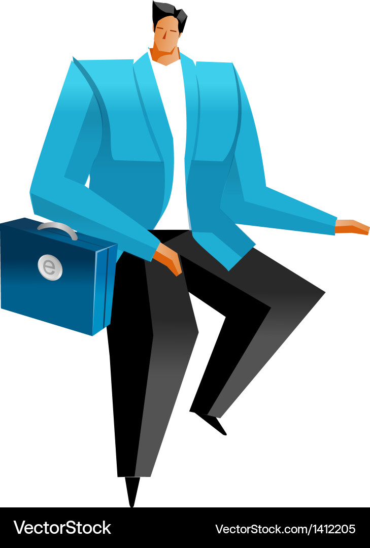 Close-up of man sitting Royalty Free Vector Image