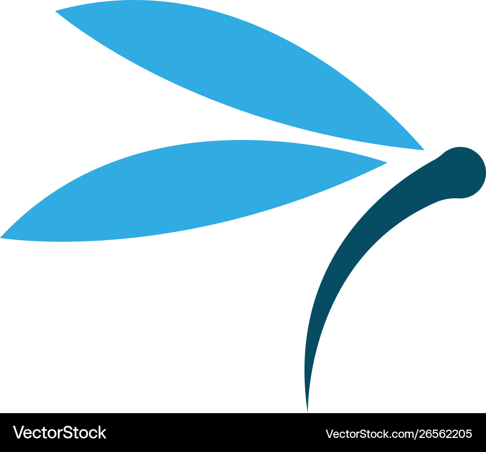 Dragonfly logo template Royalty Free Vector Image