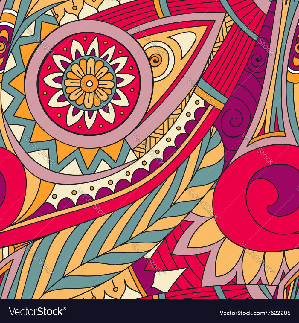 Drawing doddle seamless pattern Royalty Free Vector Image