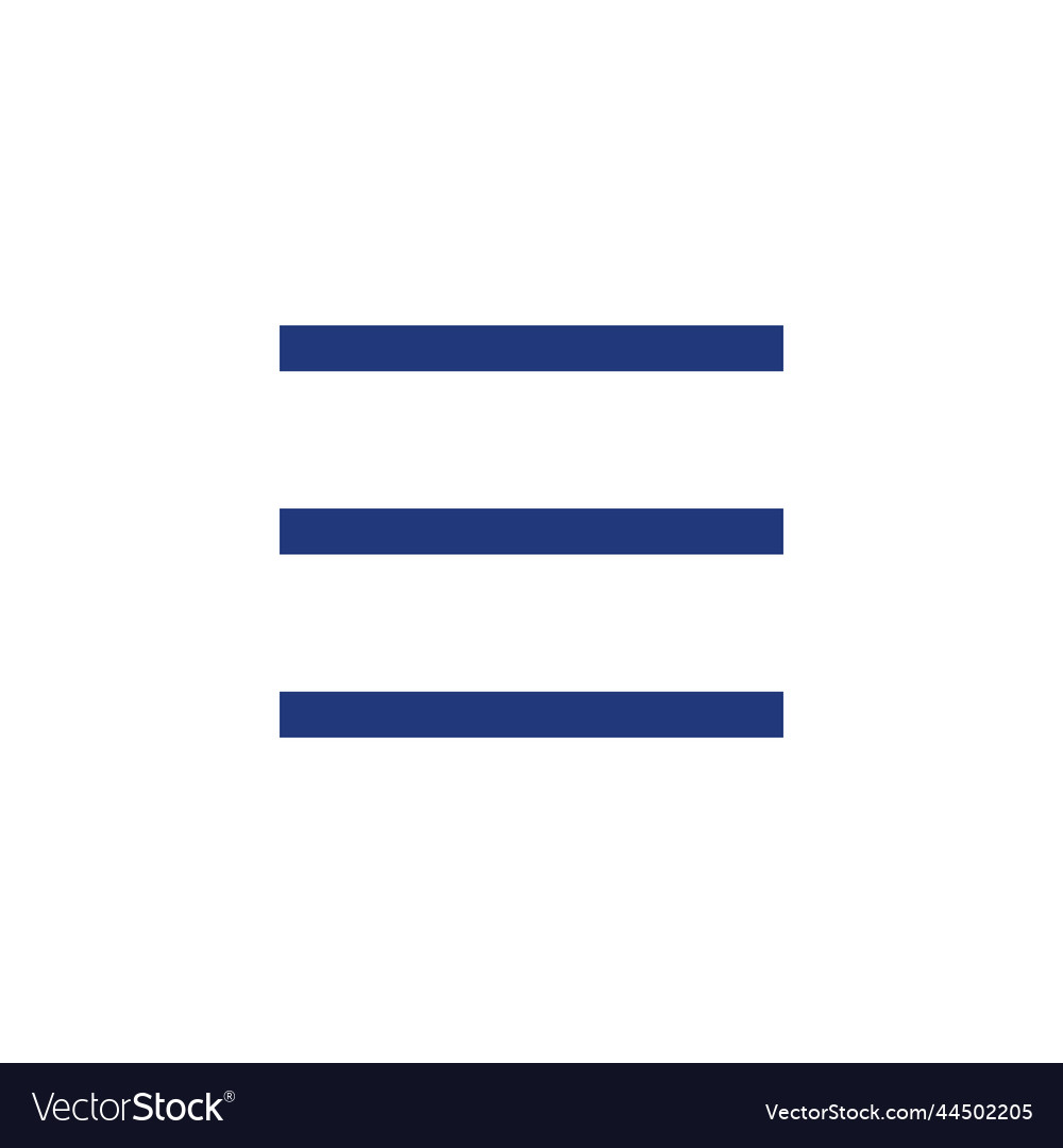 Hamburger like menu pixelated rgb color ui icon Vector Image