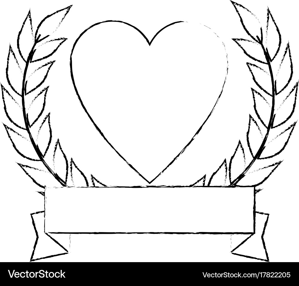 Heart with ribbon icon Royalty Free Vector Image