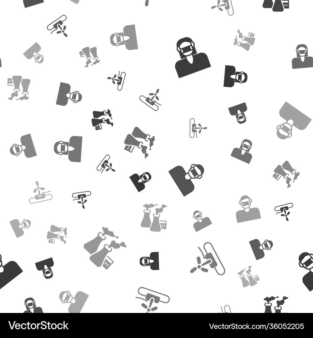 Set face in protective mask wind turbine Vector Image