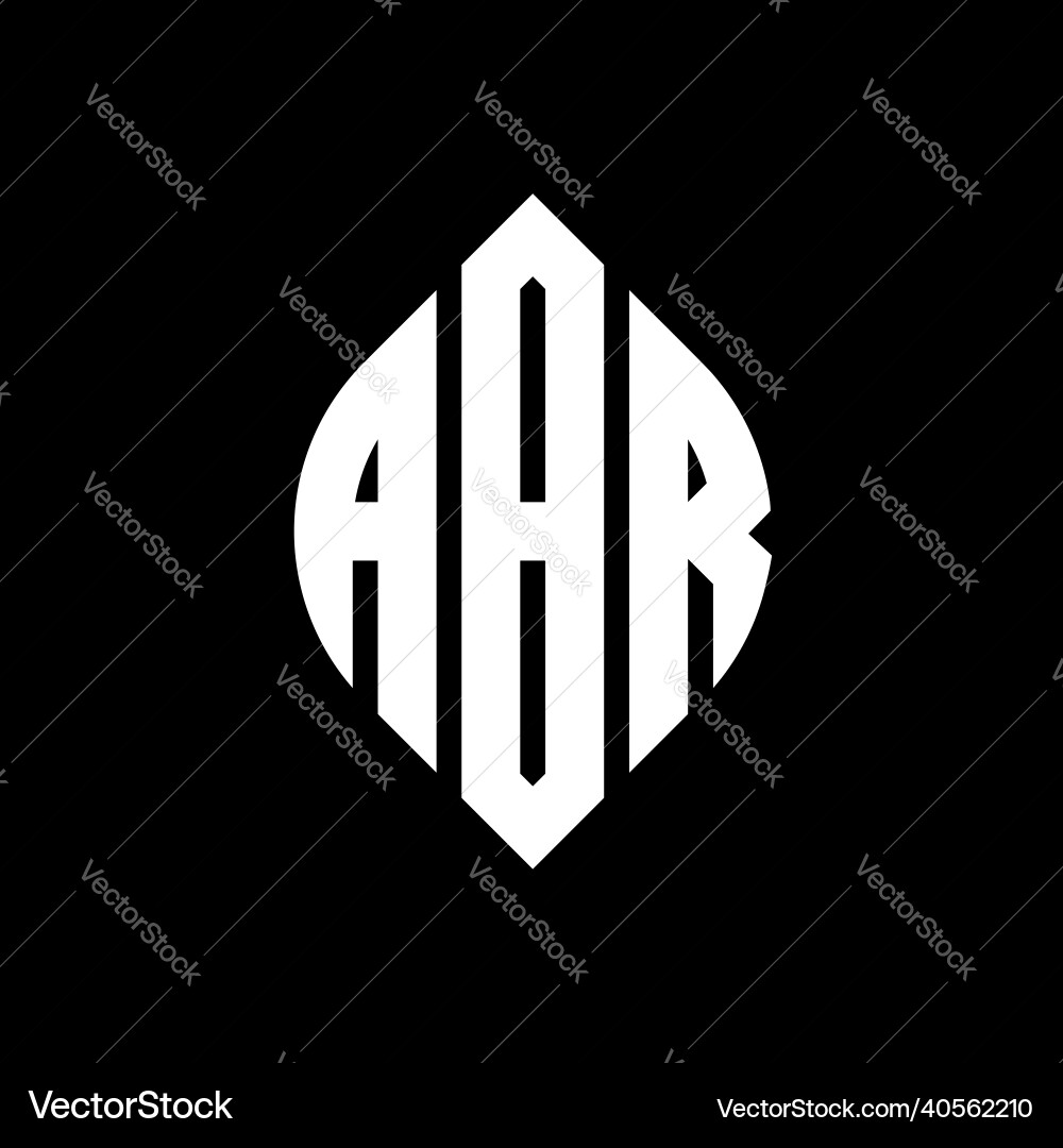 Abr circle letter logo design with circle Vector Image