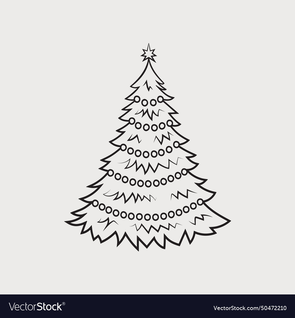 Abstract christmas tree icon Royalty Free Vector Image