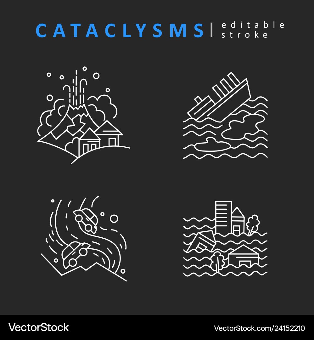 Cataclysms and natural disasters icon Royalty Free Vector